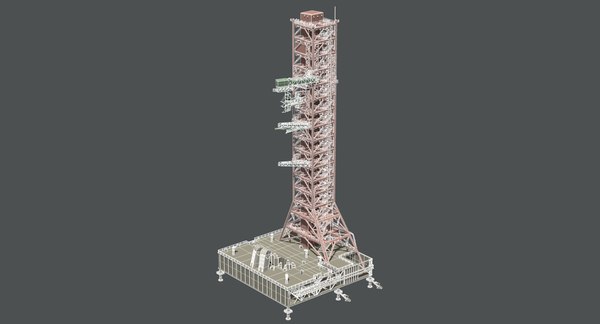 3D Rocket Launch Tower model - TurboSquid 1912168