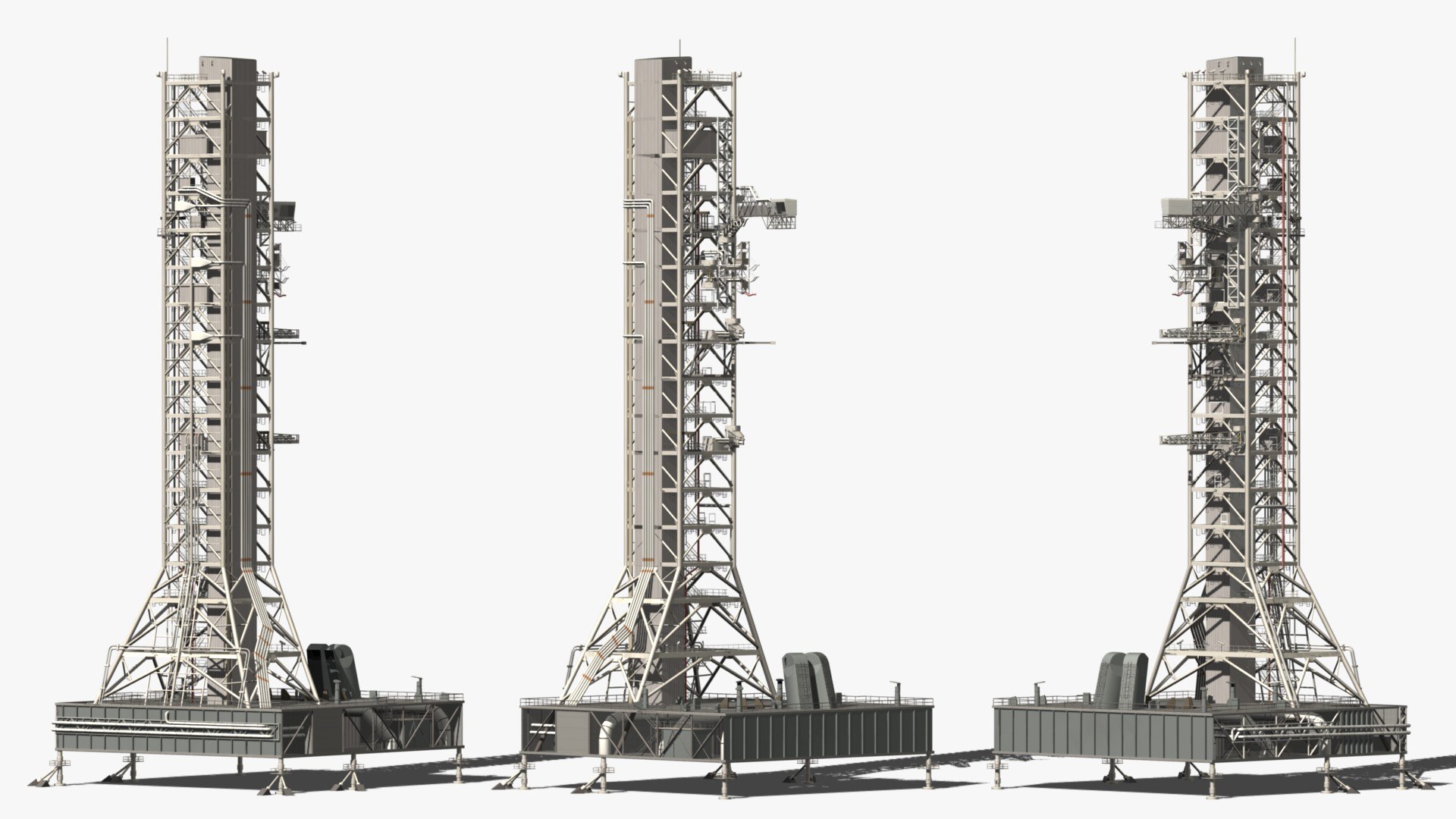 3D Rocket Launch Tower Model - TurboSquid 1912168