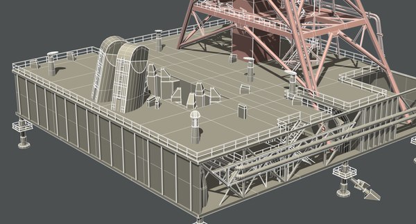3D Rocket Launch Tower model - TurboSquid 1912168