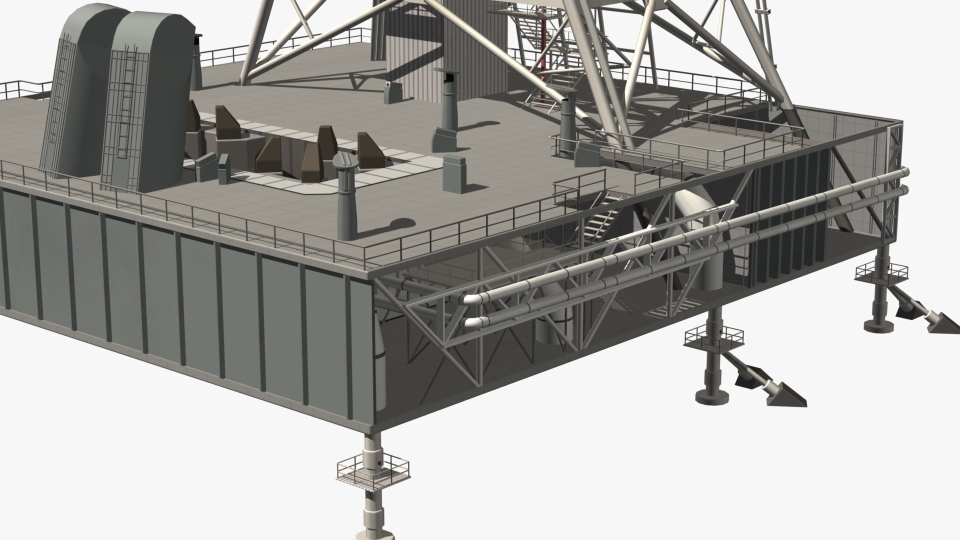 3D Rocket Launch Tower Model - TurboSquid 1912168