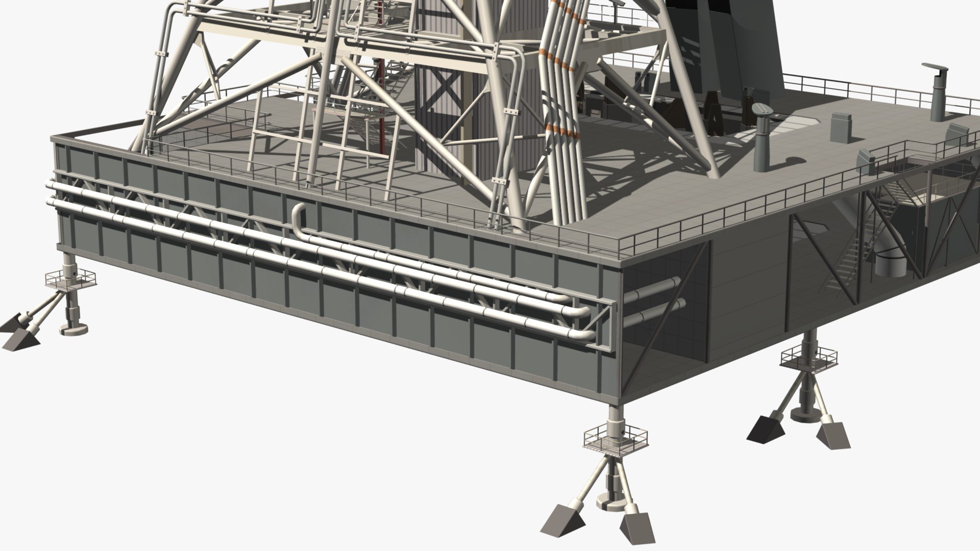 3D Rocket Launch Tower Model - TurboSquid 1912168