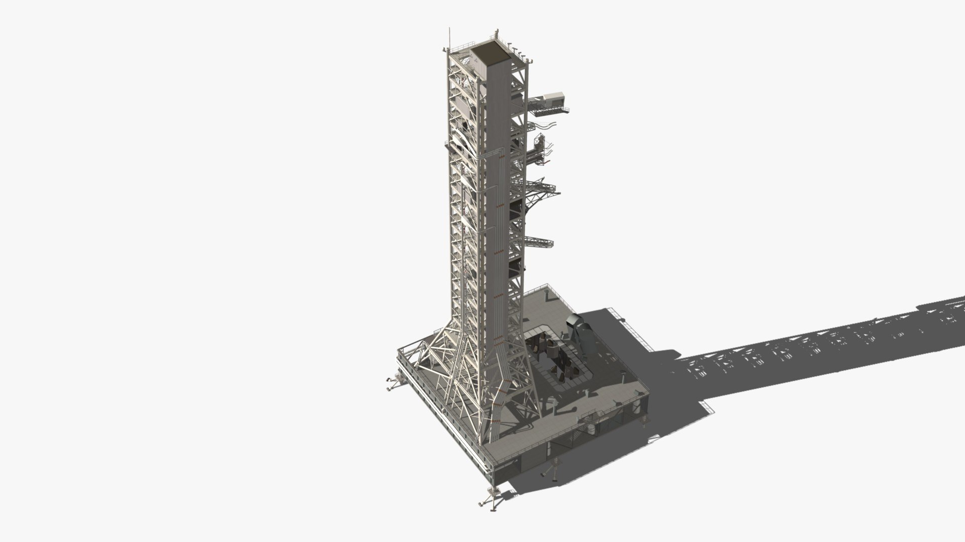 3D Rocket Launch Tower Model - TurboSquid 1912168
