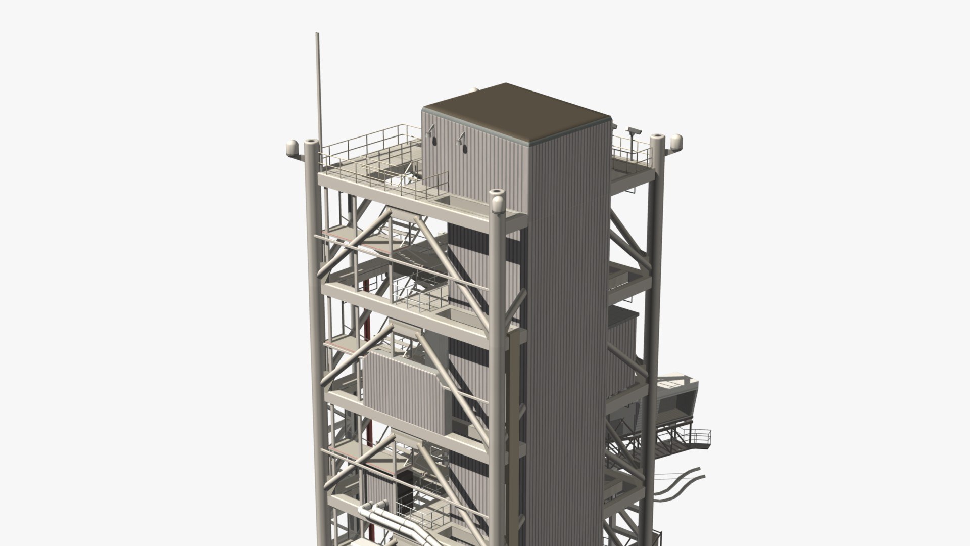 3D Rocket Launch Tower Model - TurboSquid 1912168