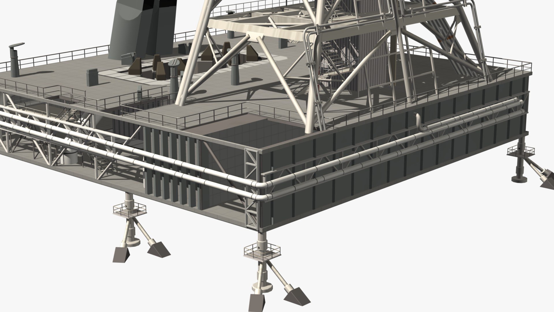 3D Rocket Launch Tower model - TurboSquid 1912168