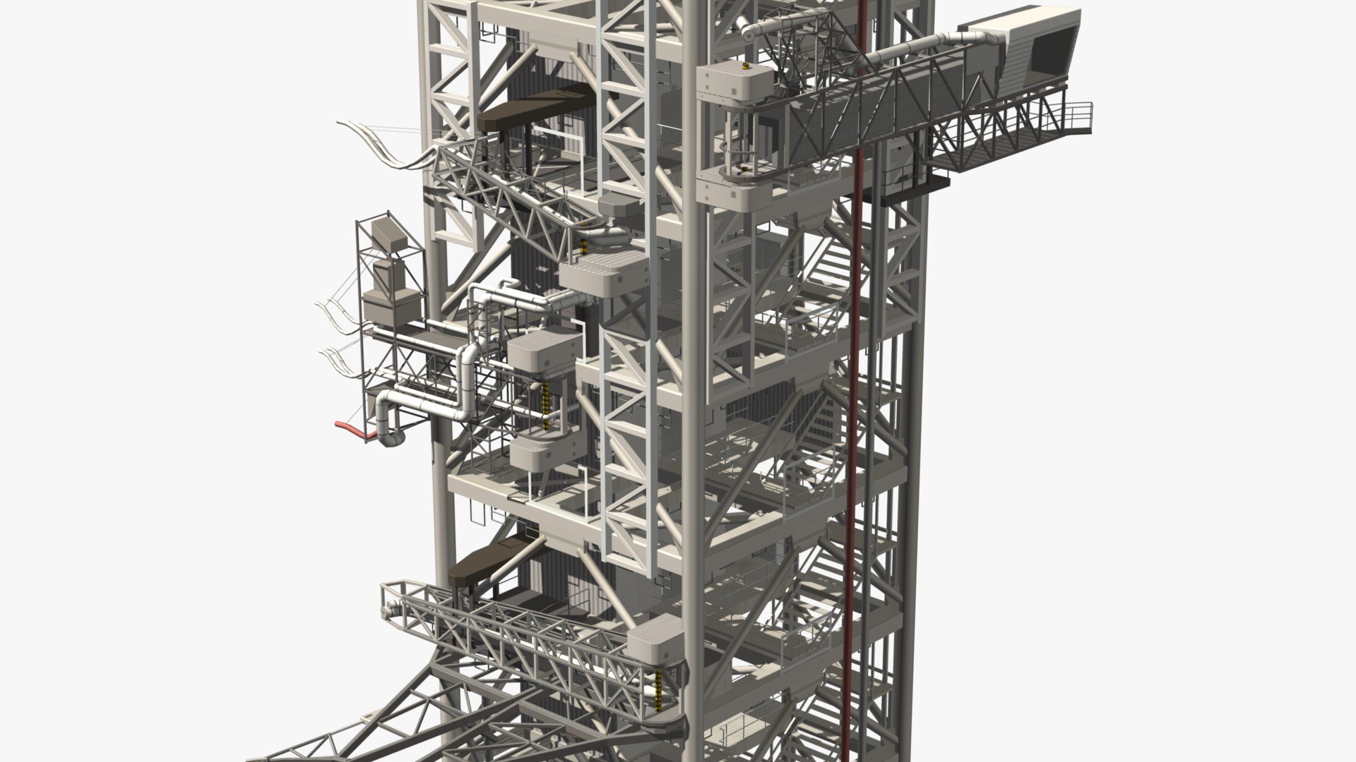 3D Rocket Launch Tower Model - TurboSquid 1912168