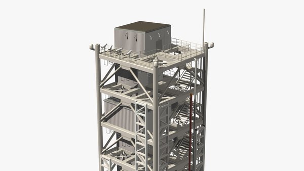 3D Rocket Launch Tower model - TurboSquid 1912168