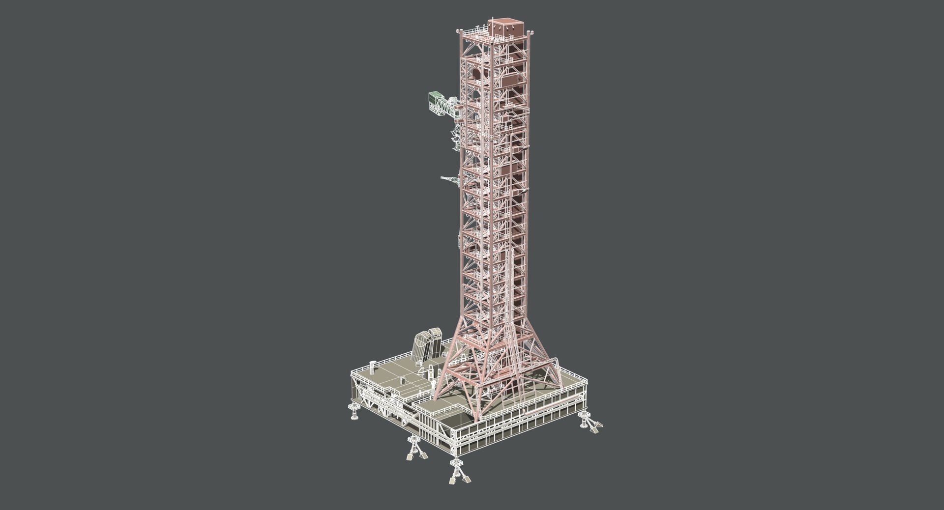 3D Rocket Launch Tower model - TurboSquid 1912168