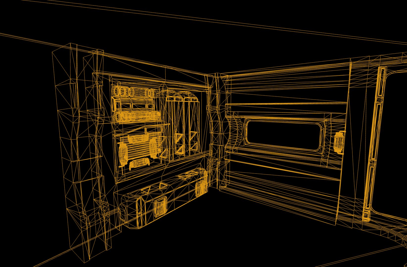 Futuristic Chamber Sci-fi Simulation Cyber Realm High-tech Room Low ...