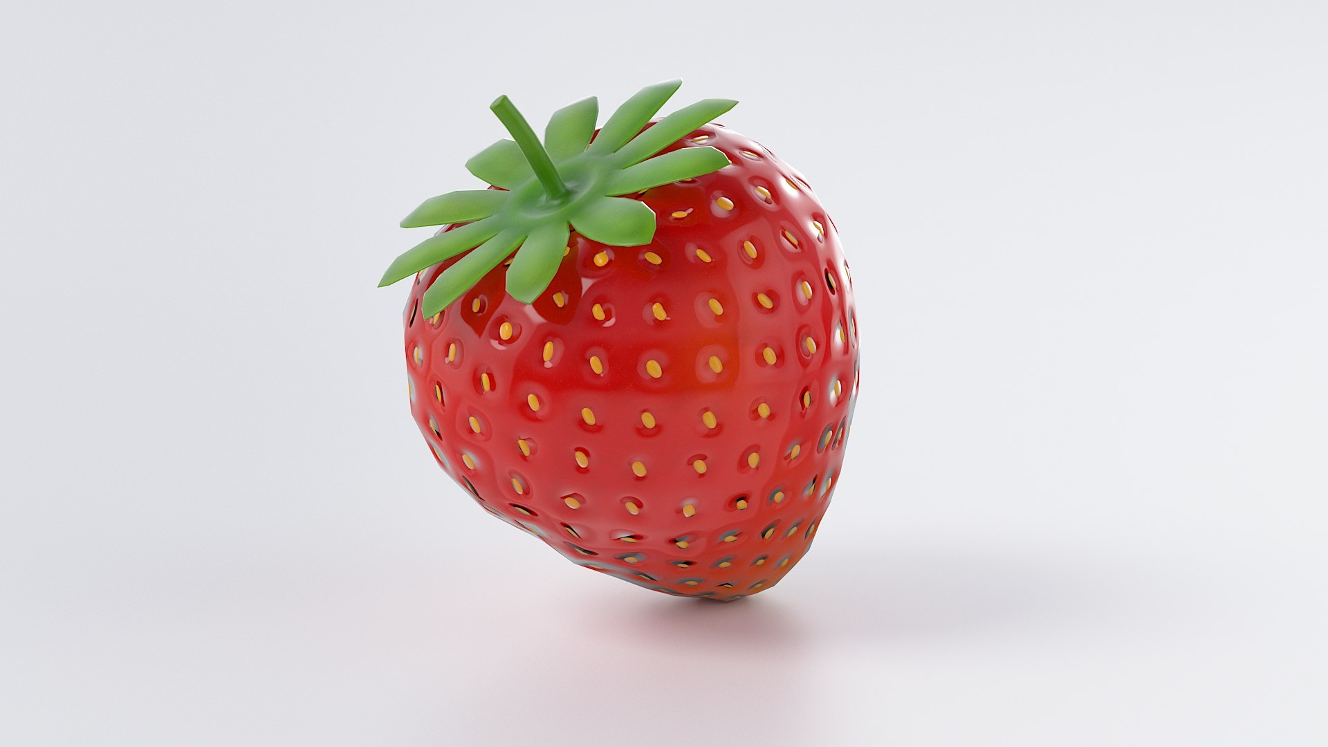 3D Strawberry Lowpoly - TurboSquid 2094851