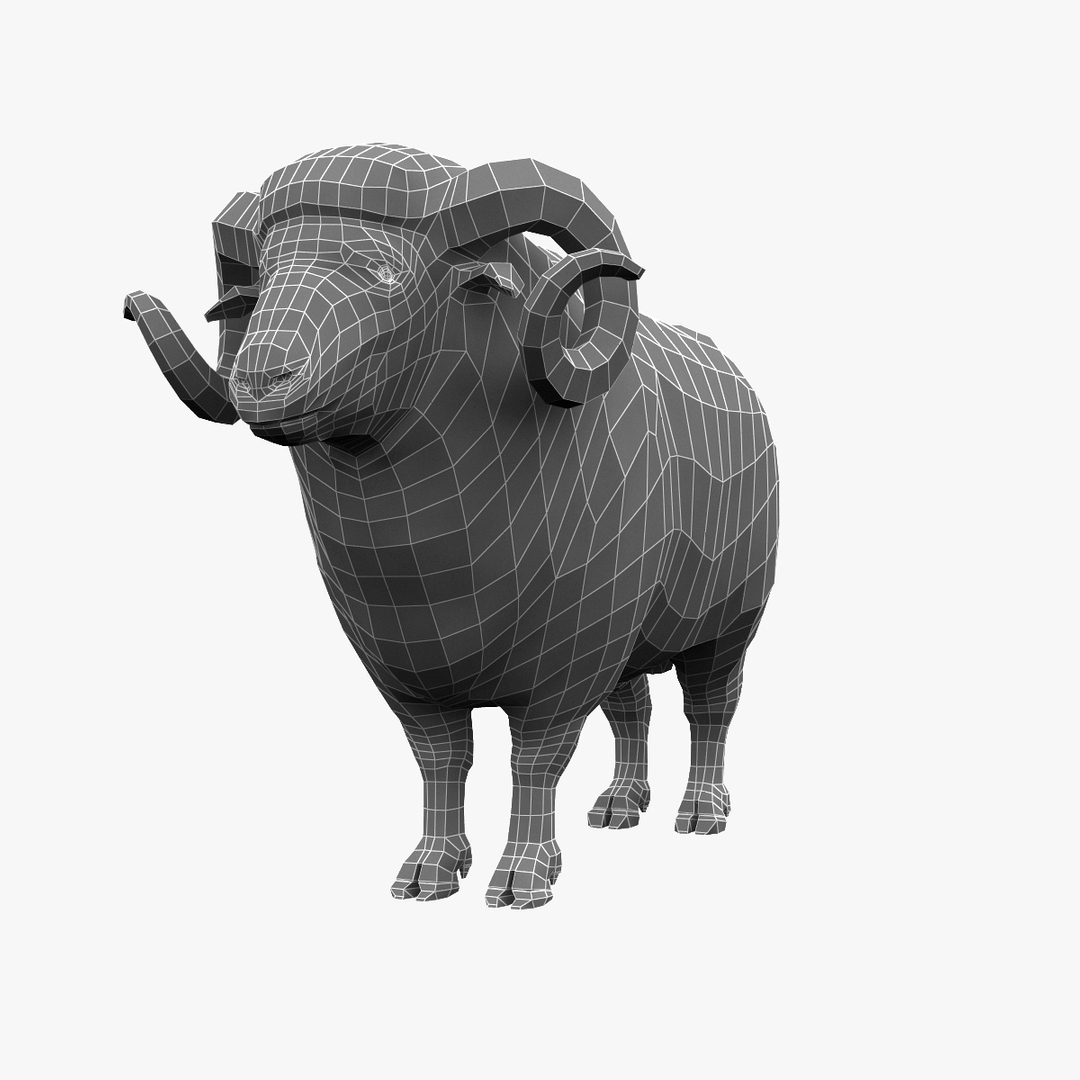 wether sheep 3d max