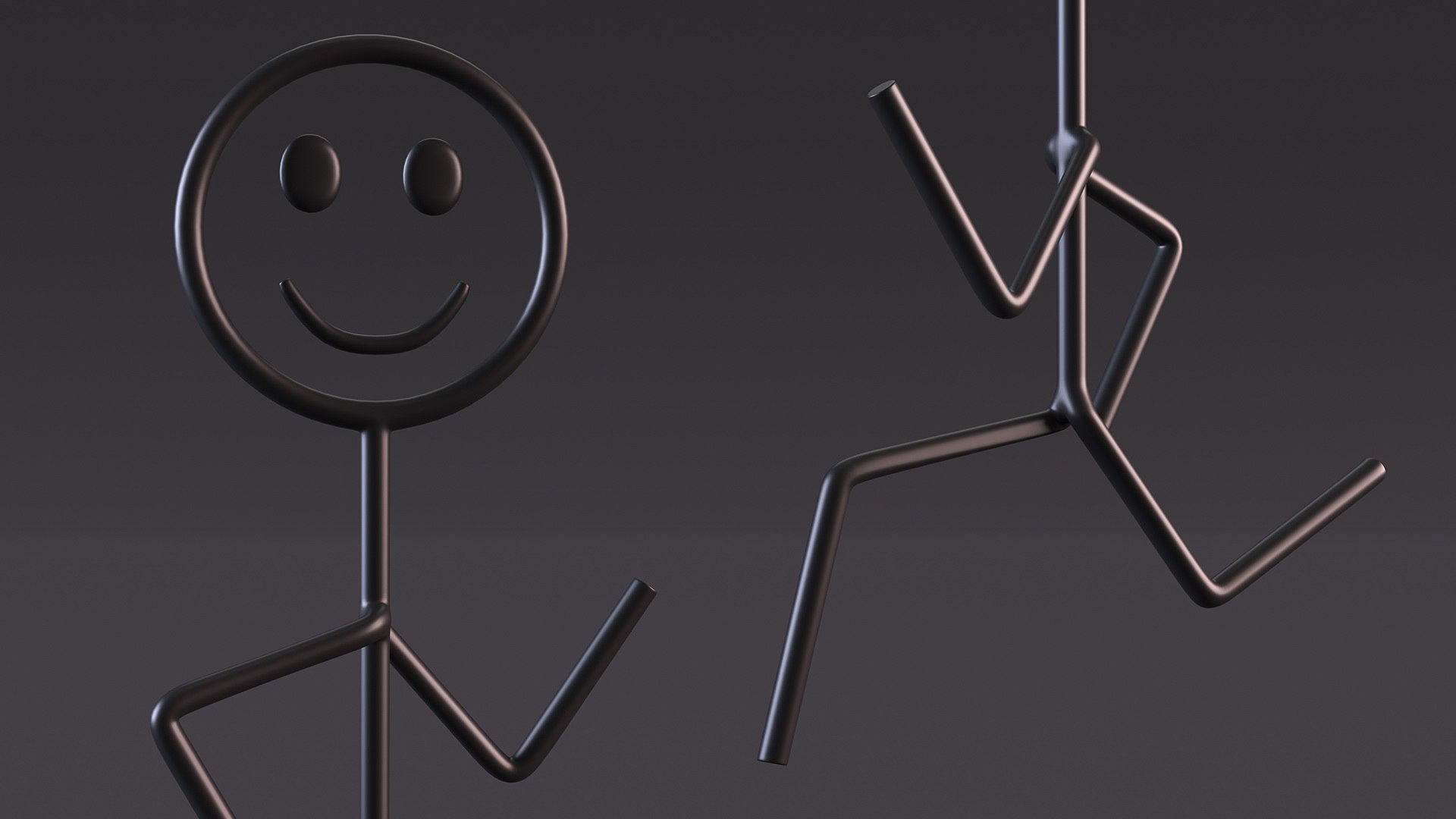 Stick Figure Running Pose Black 3D model - TurboSquid 2086094