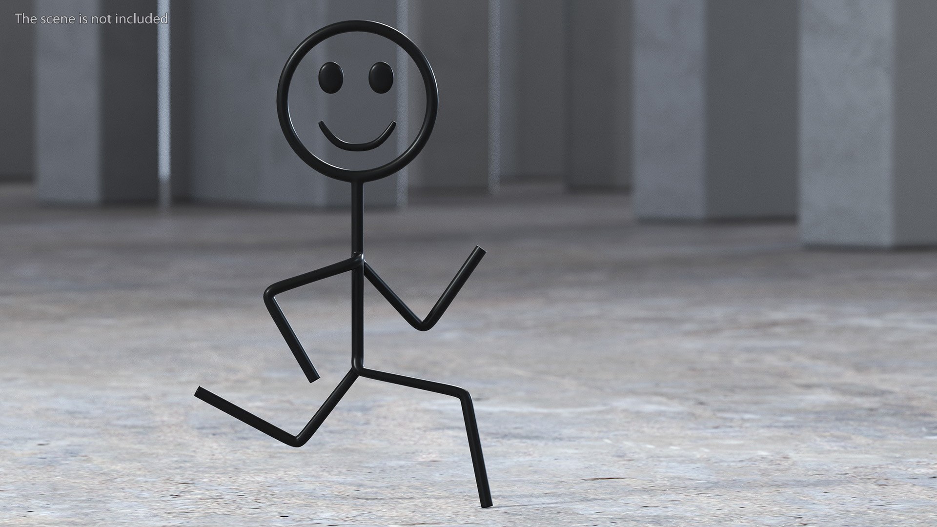 Stick Figure Running Pose Black 3D model - TurboSquid 2086094