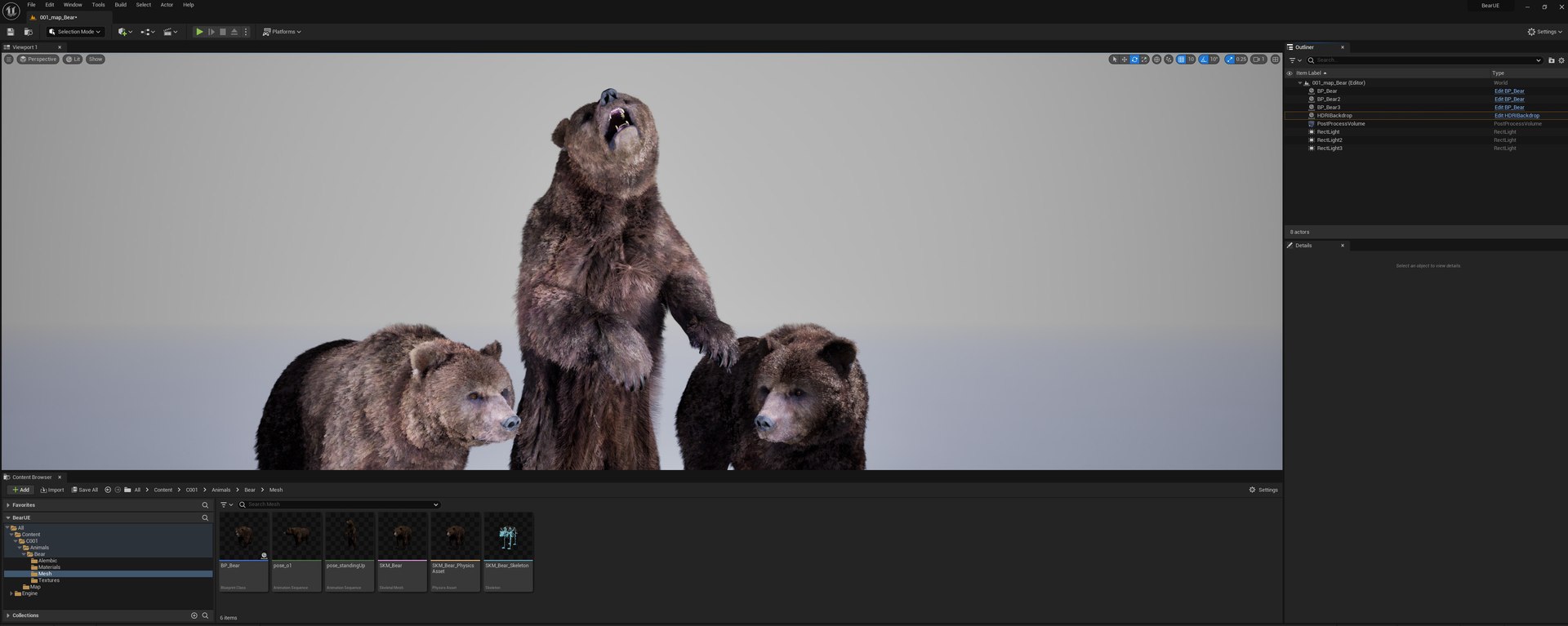 Bear Rig UNREAL Project Plus Maya Base Rig 3D - TurboSquid 2341954