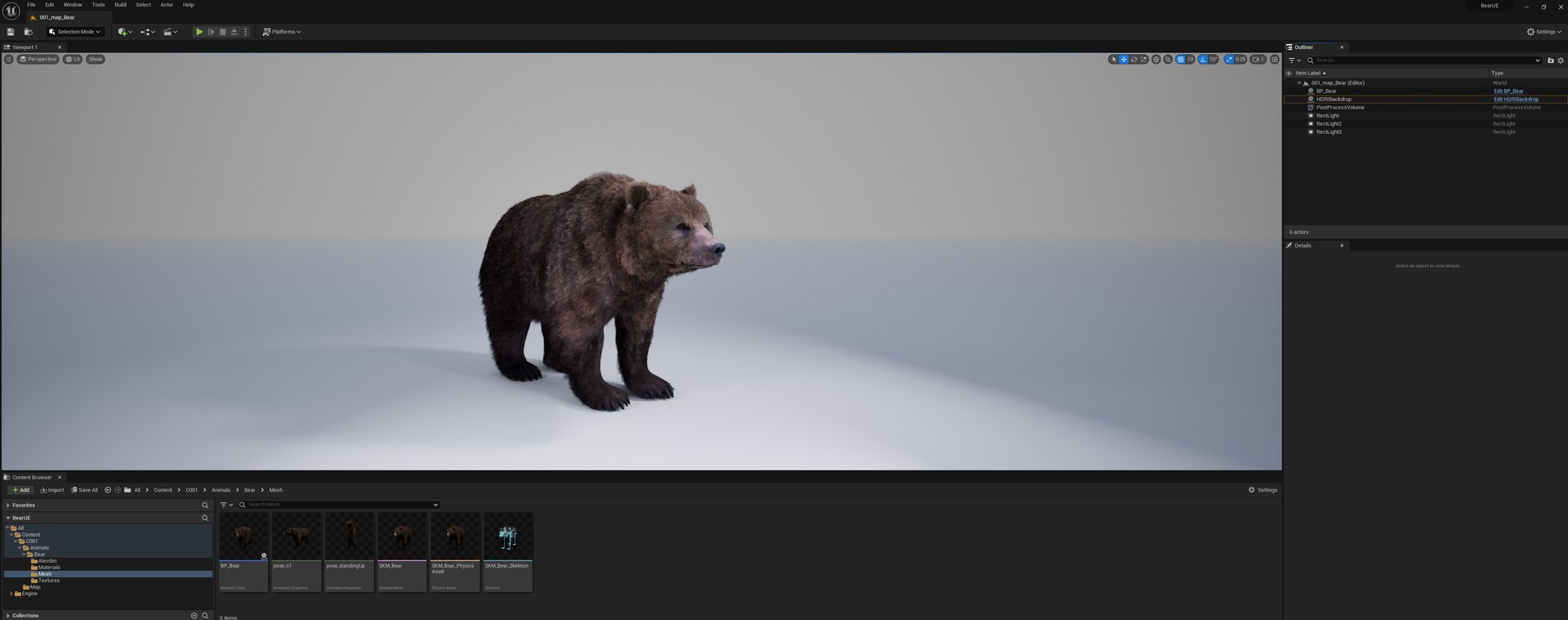 Bear Rig UNREAL Project Plus Maya Base Rig 3D - TurboSquid 2341954
