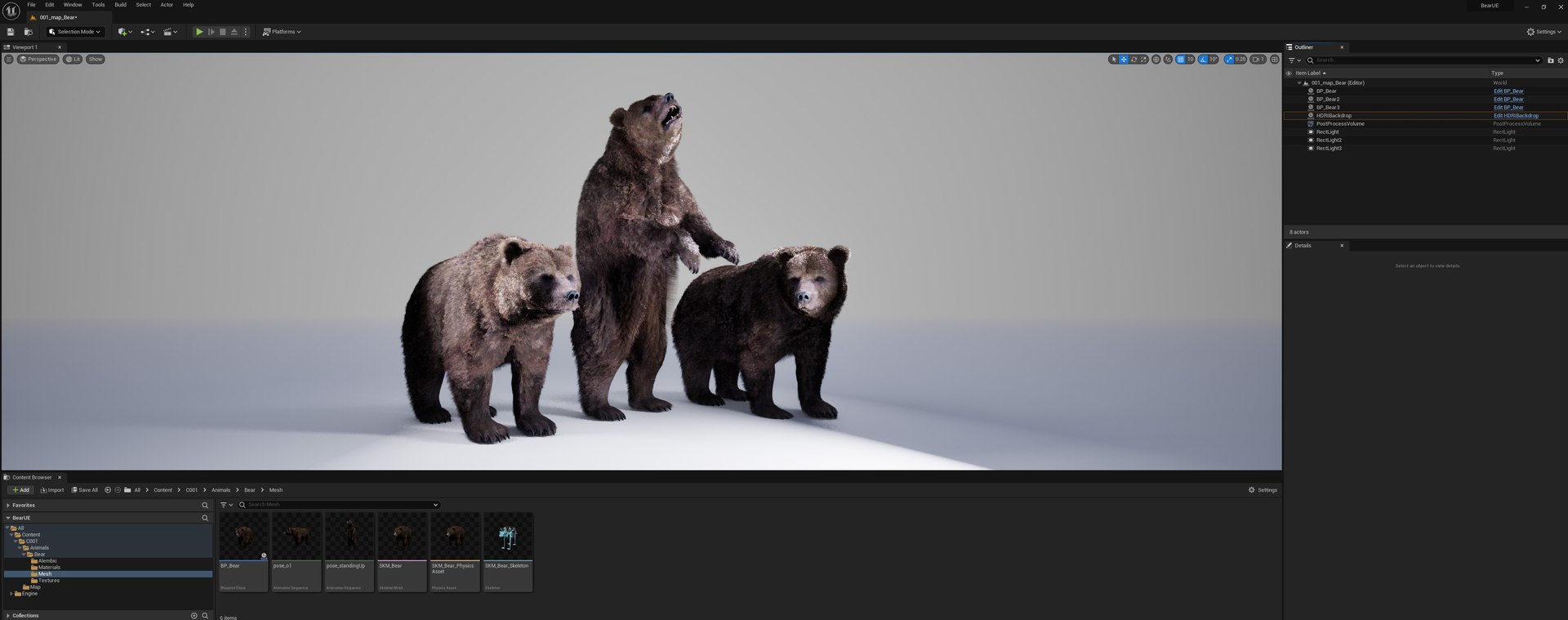 Bear Rig UNREAL Project Plus Maya Base Rig 3D - TurboSquid 2341954