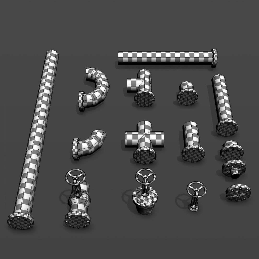 maya modular pipe set