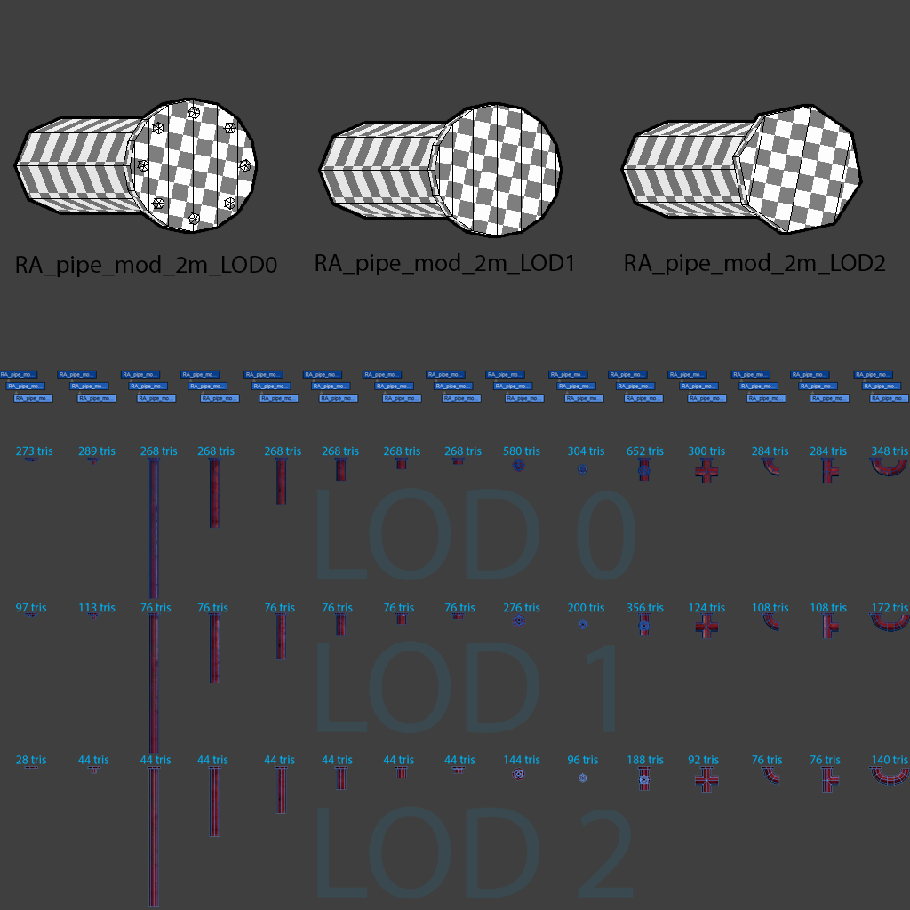 maya modular pipe set