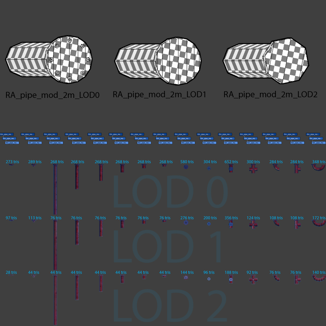 maya modular pipe set