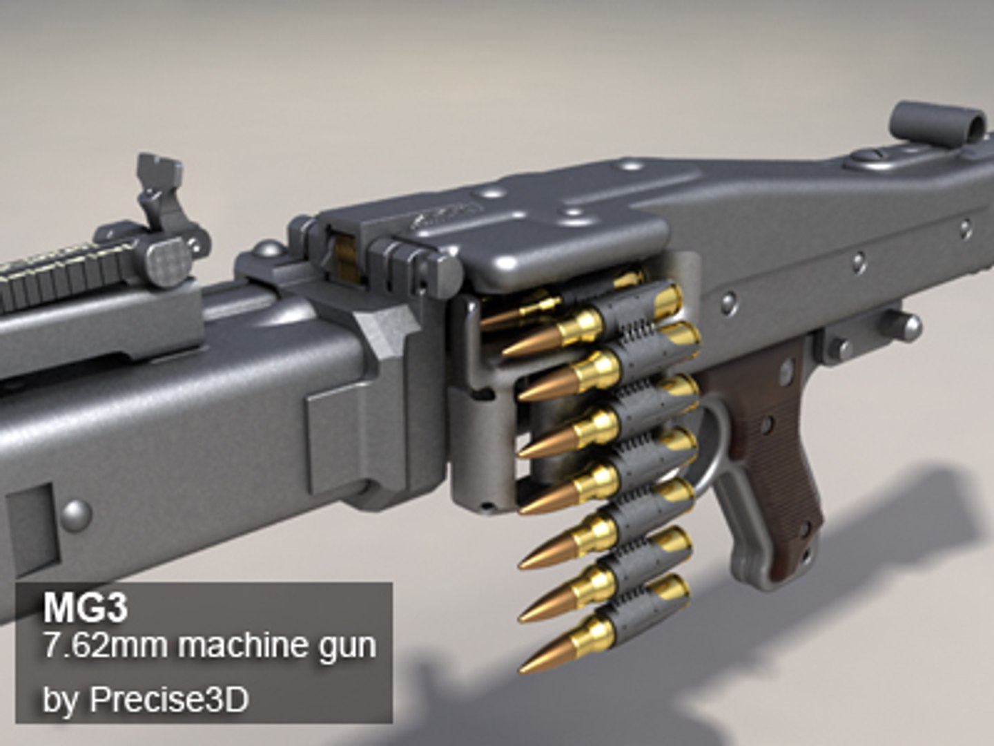 3d German Mg3 Machine Gun Model