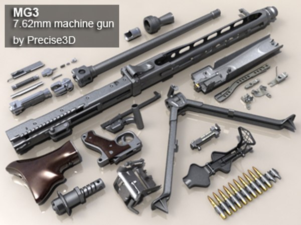3d german mg3 machine gun model