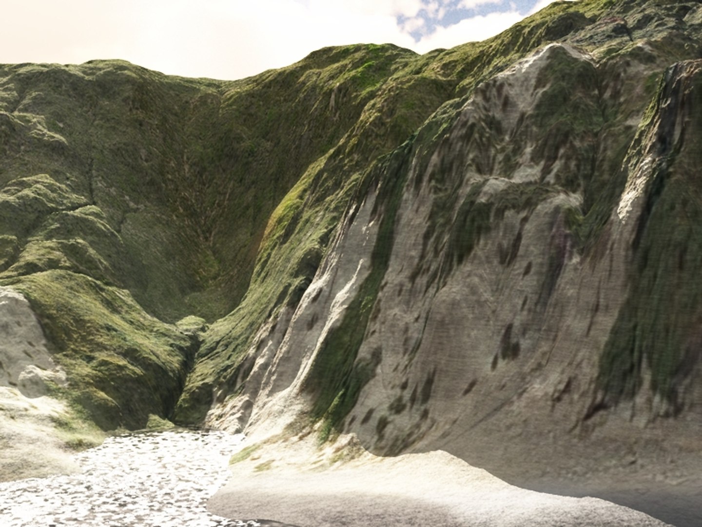 Realistic Beach Vue 3d Model