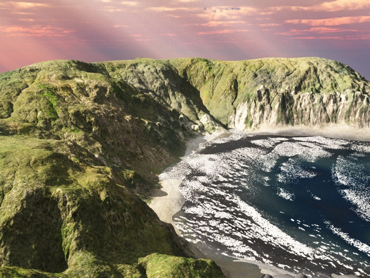 Realistic Beach Vue 3d Model