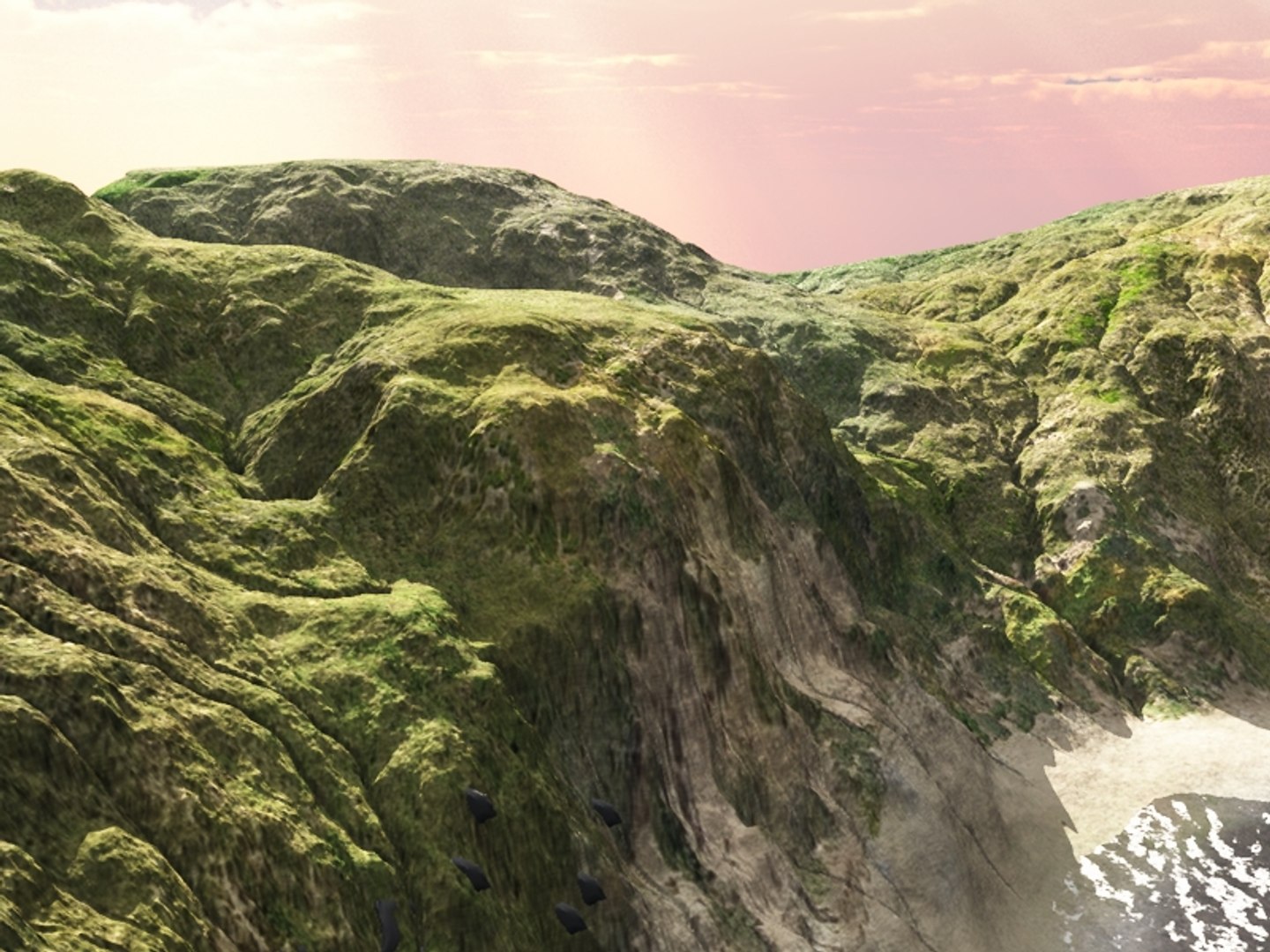 Realistic Beach Vue 3d Model