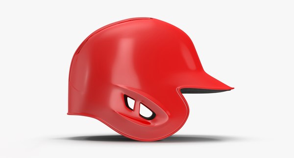 baseball helmet red sided obj