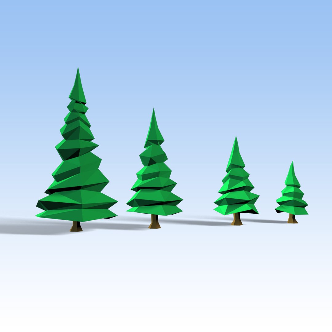 3d Model Nature Pack 01 Realtime Trees