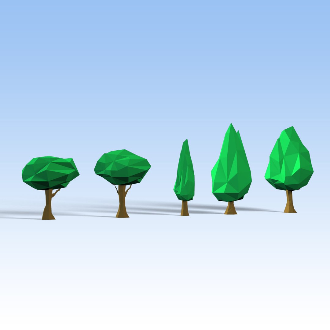 3d Model Nature Pack 01 Realtime Trees