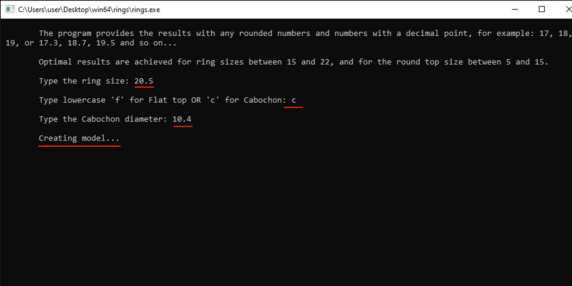 Rings Maker Program based on Open CASCADE 3D modelling kernel 3D model ...