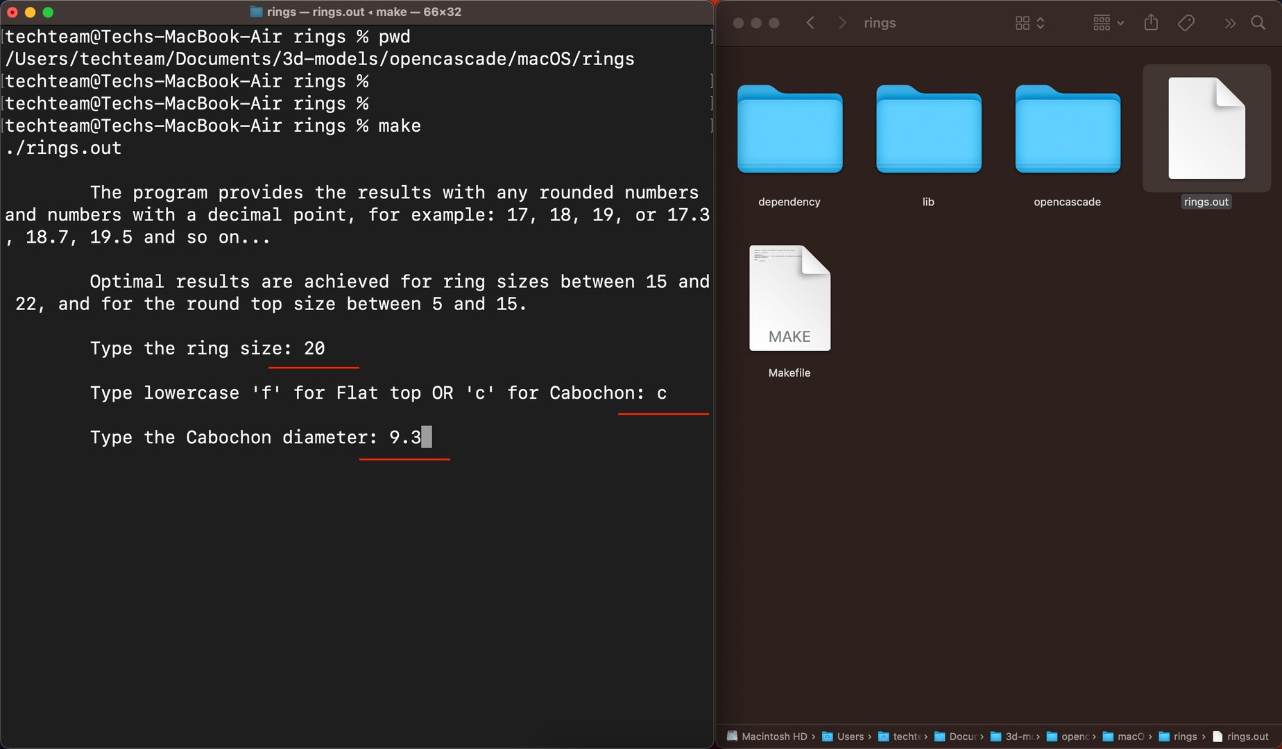 Rings Maker Program based on Open CASCADE 3D modelling kernel 3D model ...