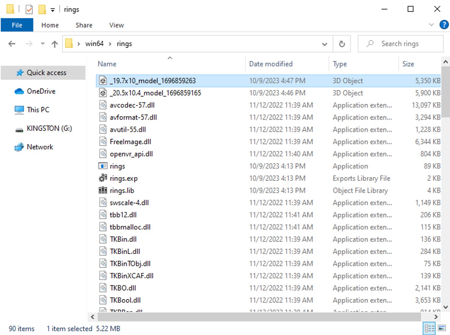 Rings Maker Program based on Open CASCADE 3D modelling kernel 3D model ...