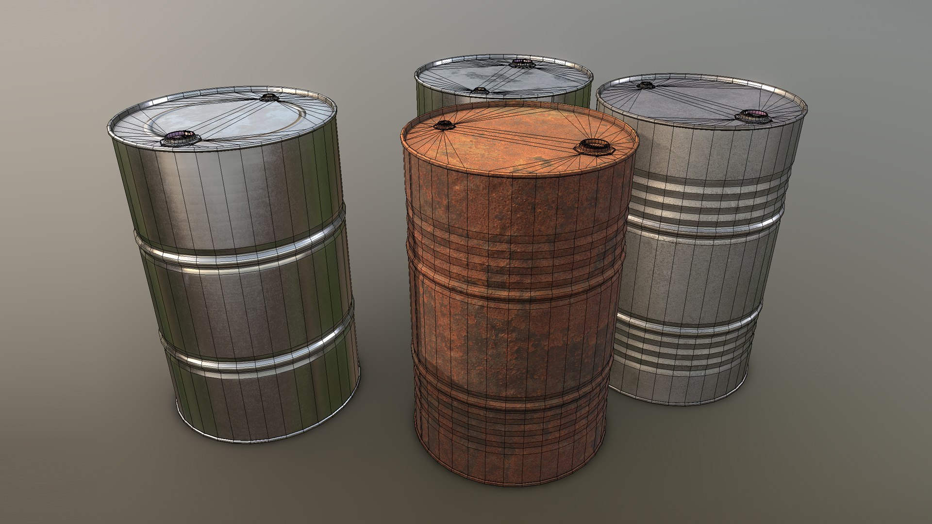 3D Cargo Iron Barrel 200L STEEL - TurboSquid 1771549