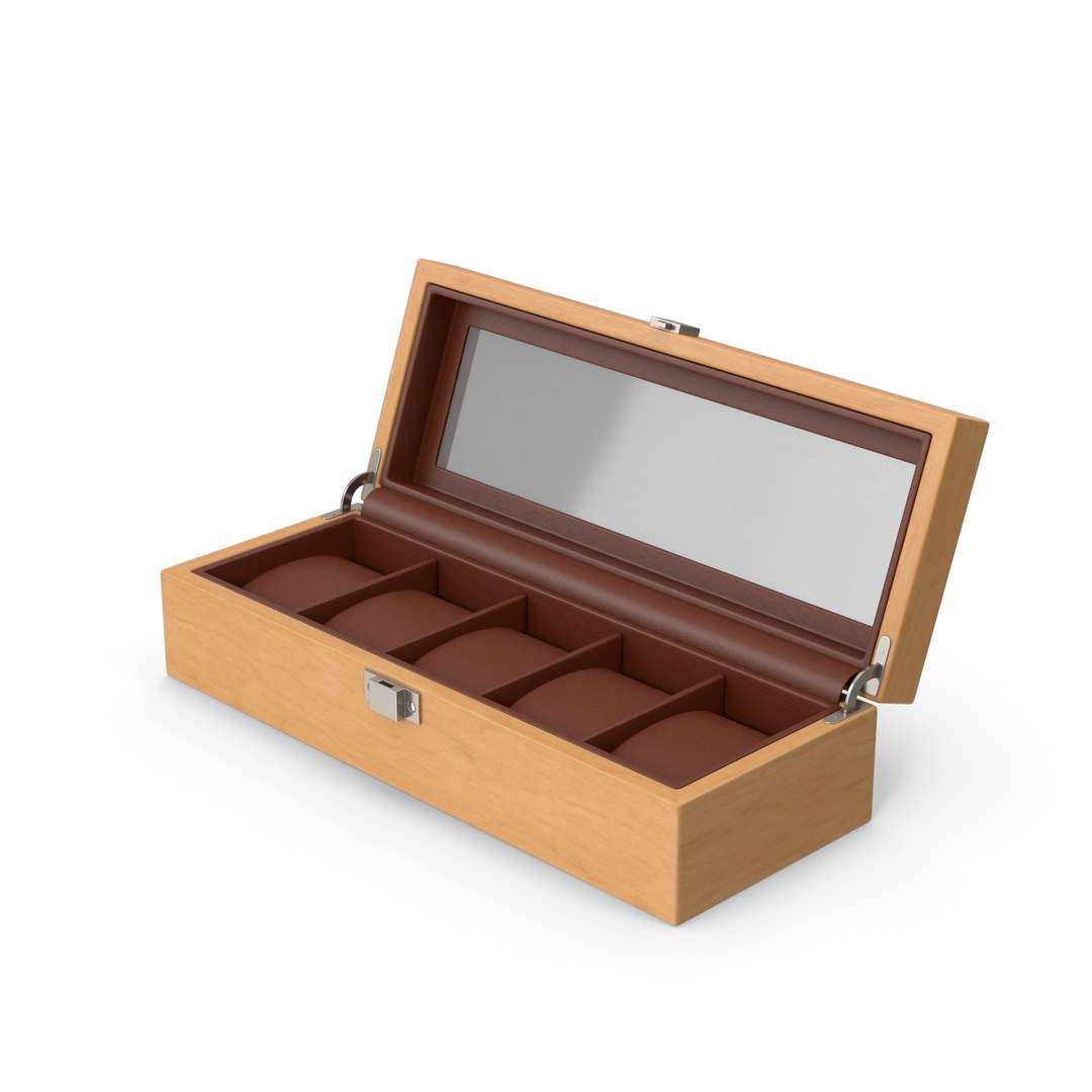 3D Wooden Watch Box Model - TurboSquid 2173528