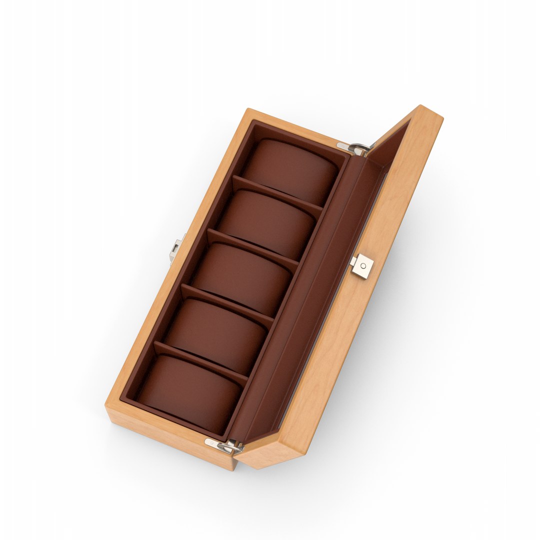 3D Wooden Watch Box Model - TurboSquid 2173528