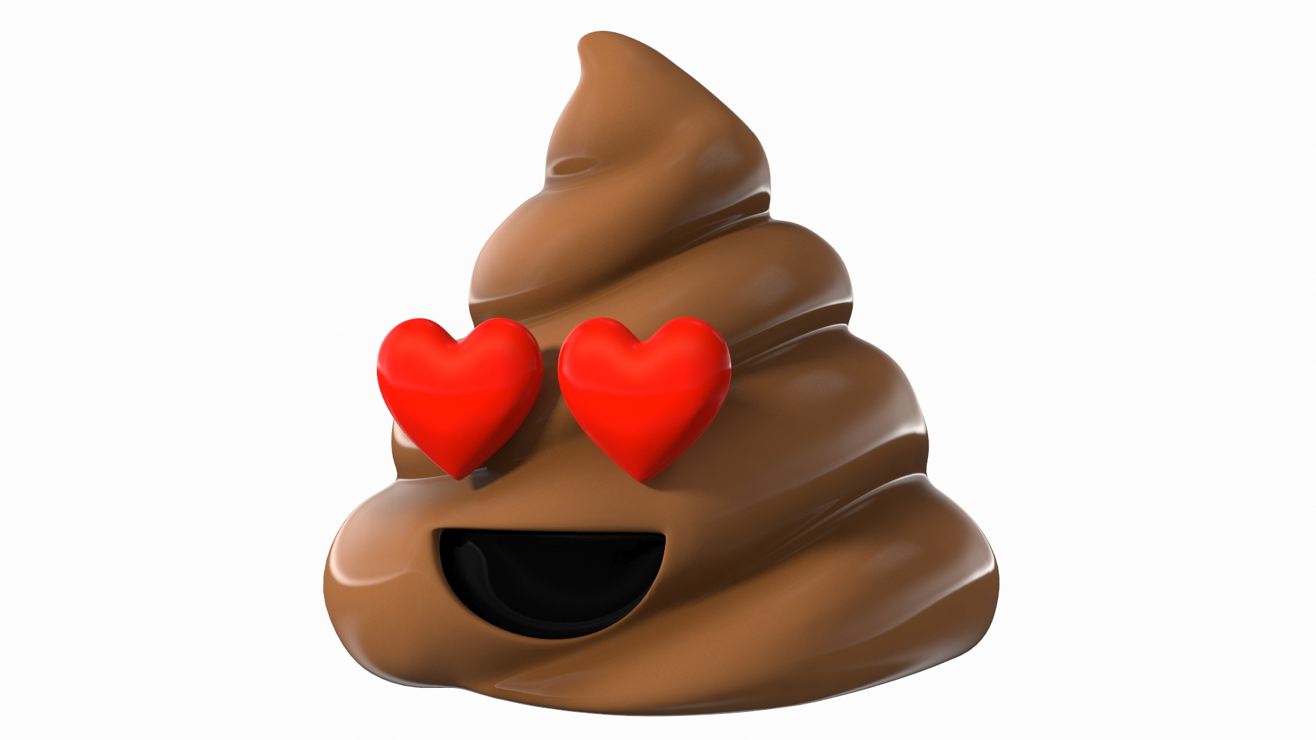 modelo 3d Caca Emoji Corazón Ojos - TurboSquid 1801240