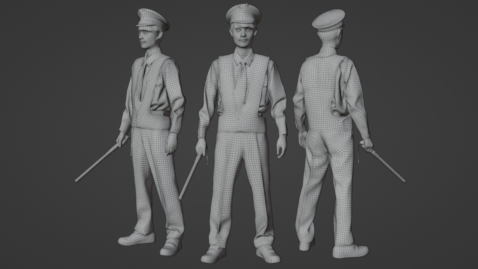 Posed 3D-Security Guard 157ToshiN10 3D - TurboSquid 1937679