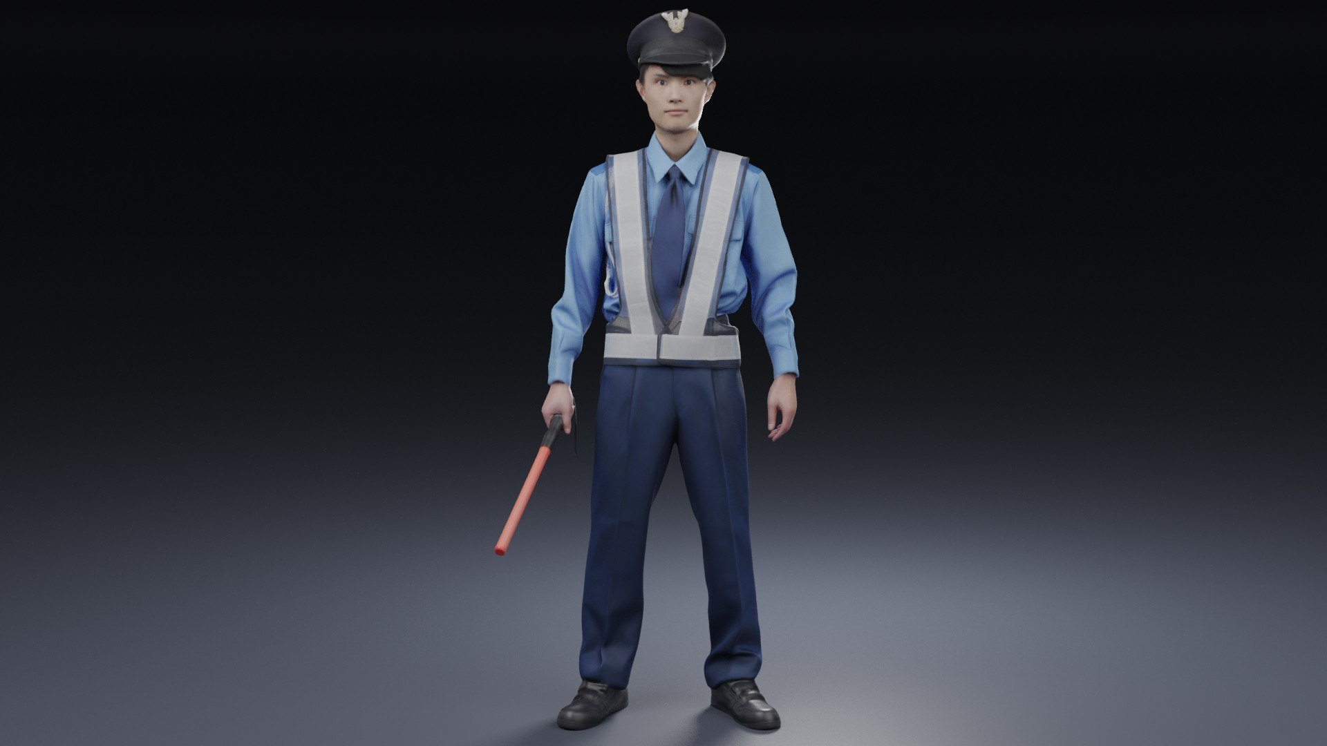 Posed 3D-Security Guard 157ToshiN10 3D - TurboSquid 1937679