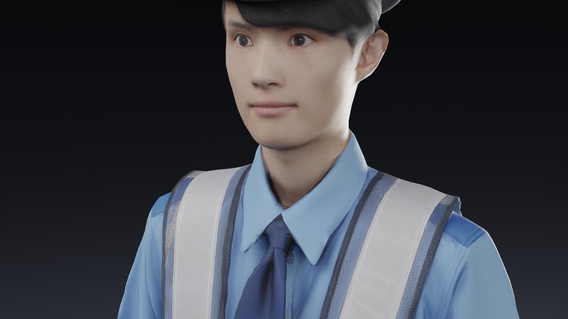 Posed 3D-Security Guard 157ToshiN10 3D - TurboSquid 1937679