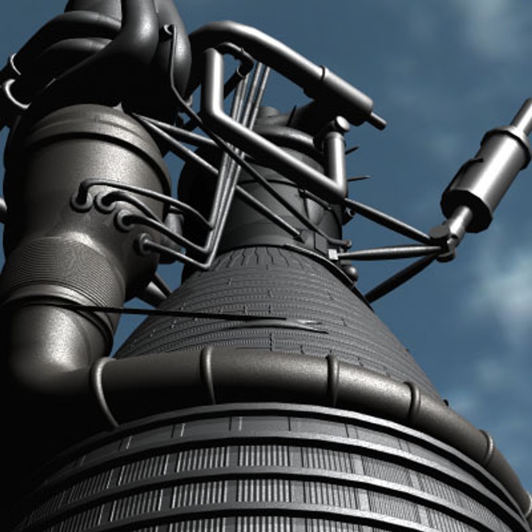 Saturn F-1 Rocket Engine 3d 3ds