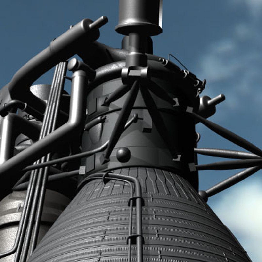 Saturn F-1 Rocket Engine 3d 3ds