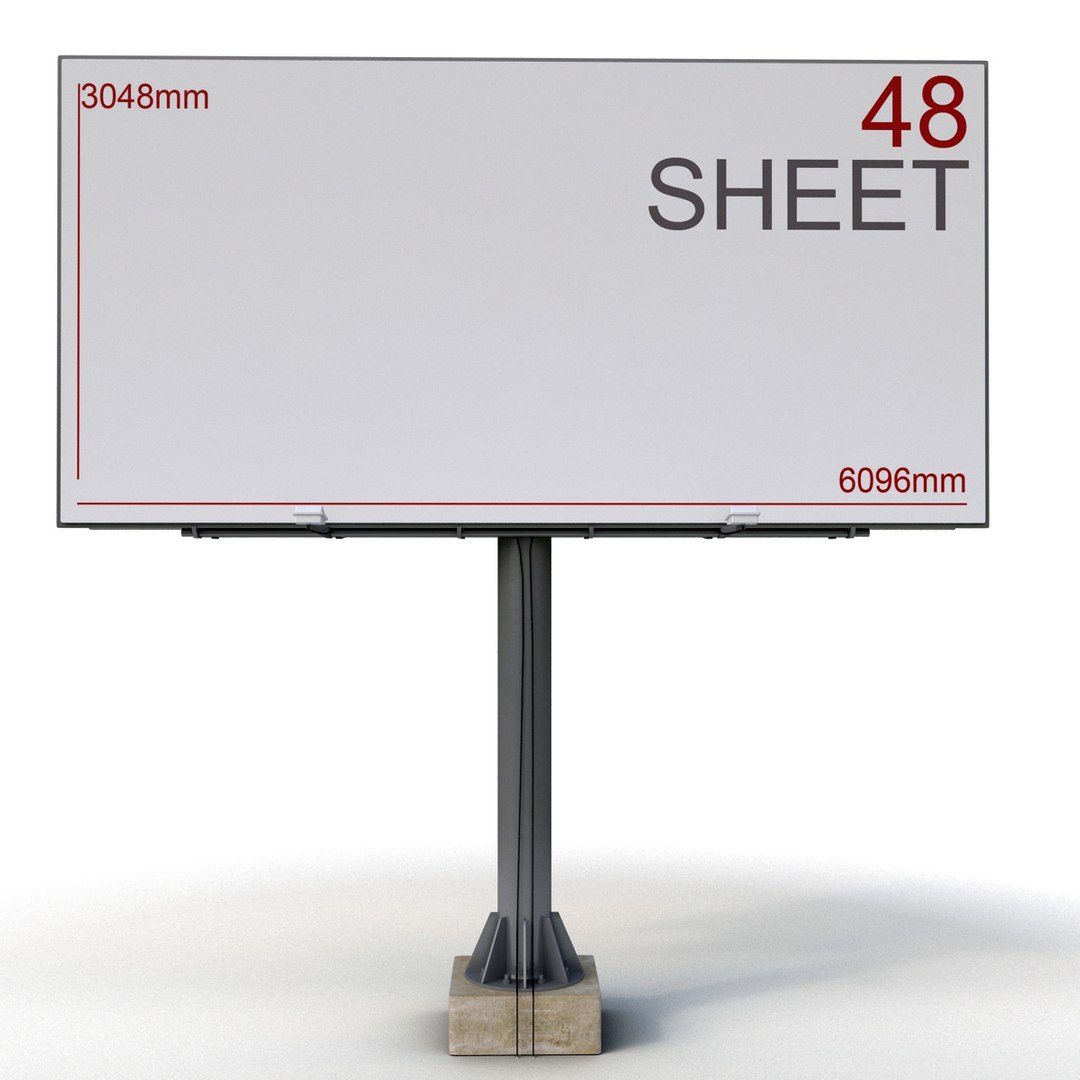 3d Model Billboard 48 Sheet Board