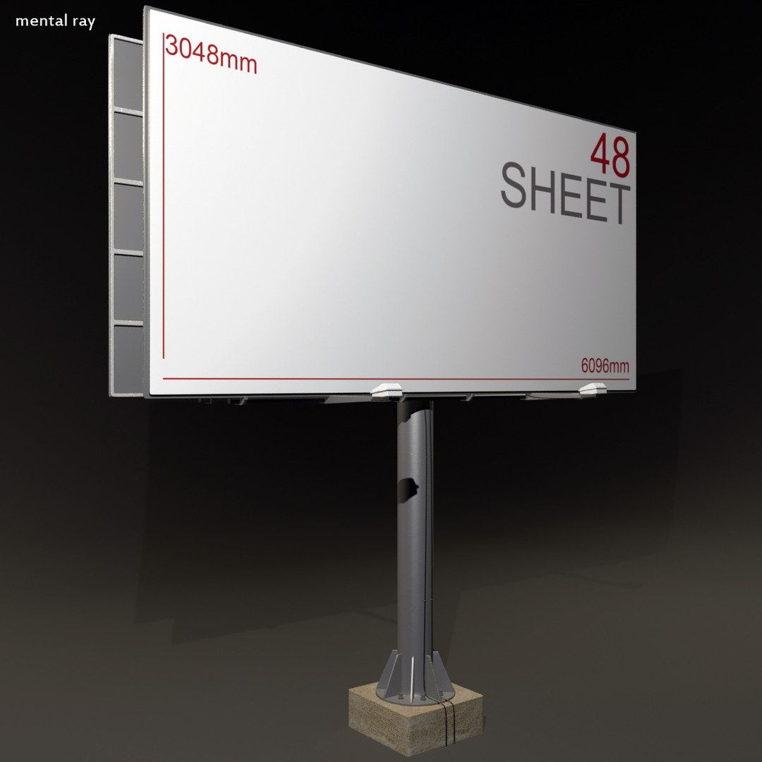 3d Model Billboard 48 Sheet Board