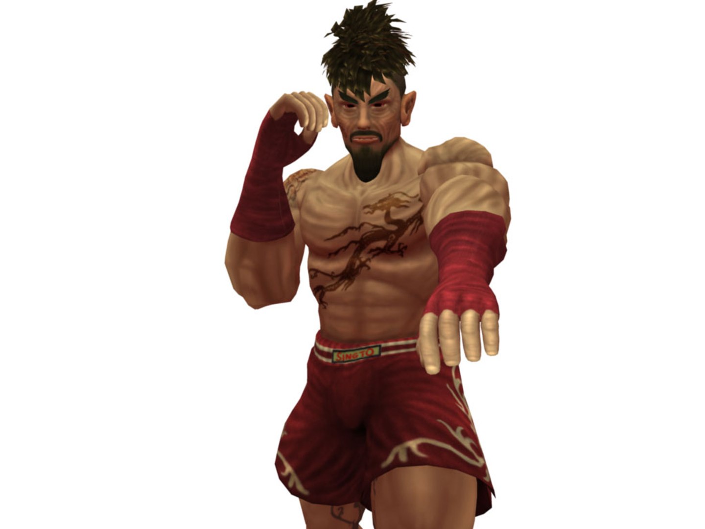 3d model of street fighter