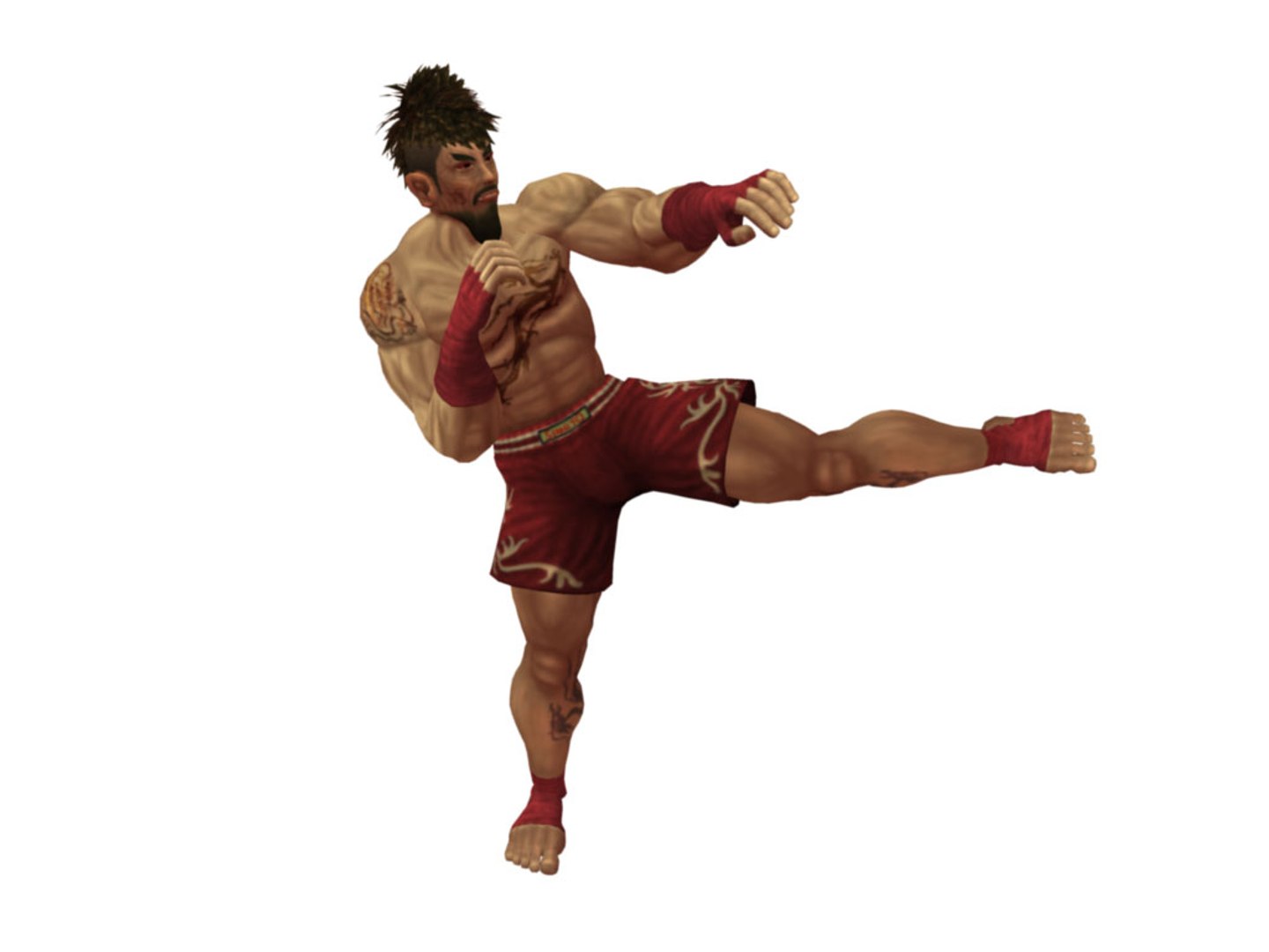 3d model of street fighter