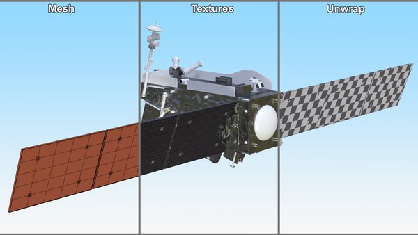 modelo 3d Satélite moderno con paneles solares - TurboSquid 2318278
