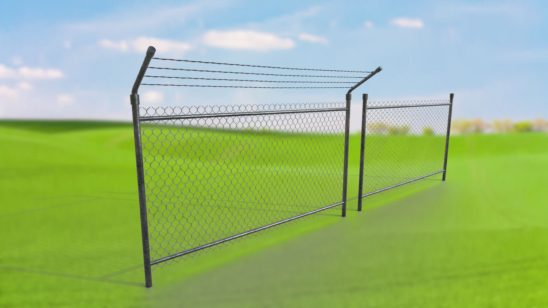 3D Netting Mesh Fence Kit Low Poly Low-poly 3D Model - TurboSquid 1881481