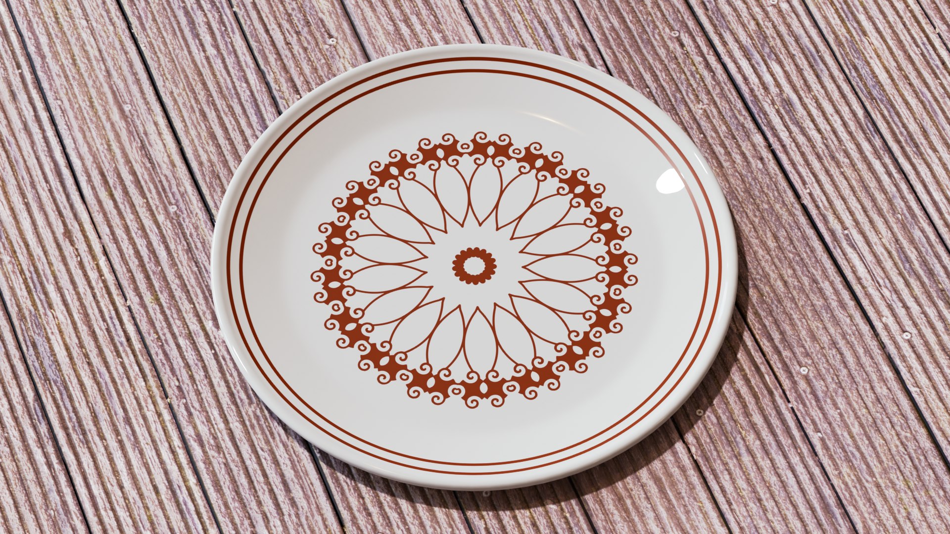 3D Decorative Ceramic Plate - TurboSquid 1557352