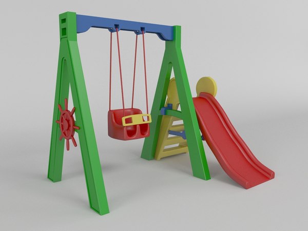 swing external playground 3d obj